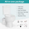 SUPERFLO Macerating Toilet System, Powerful & Durable, Upflush Toilet for Basement Macerator ...